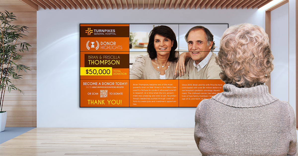 Donor Stewardship Plans with Digital Donor Walls