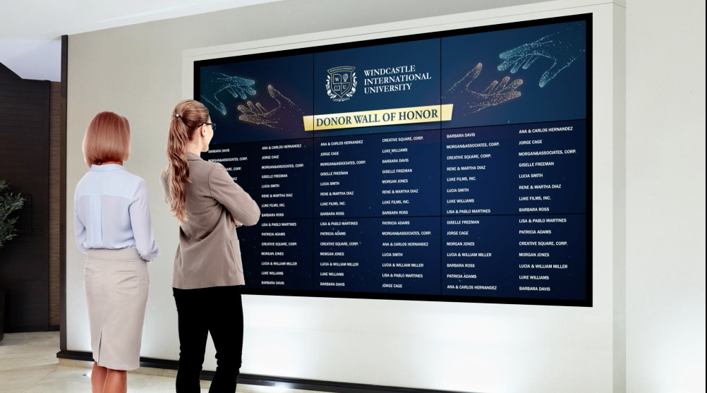 Implementing a Major Donor Strategy With a Digital Recognition Wall