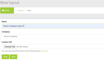 Layouts New / Edit Page